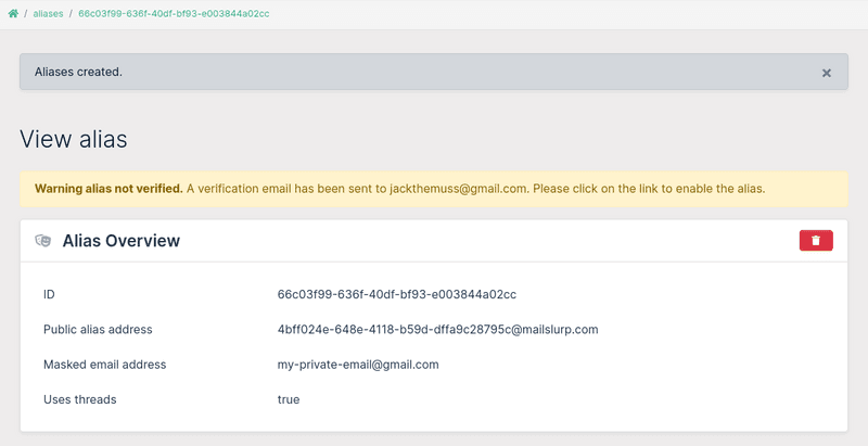 Email aliases proxy services
