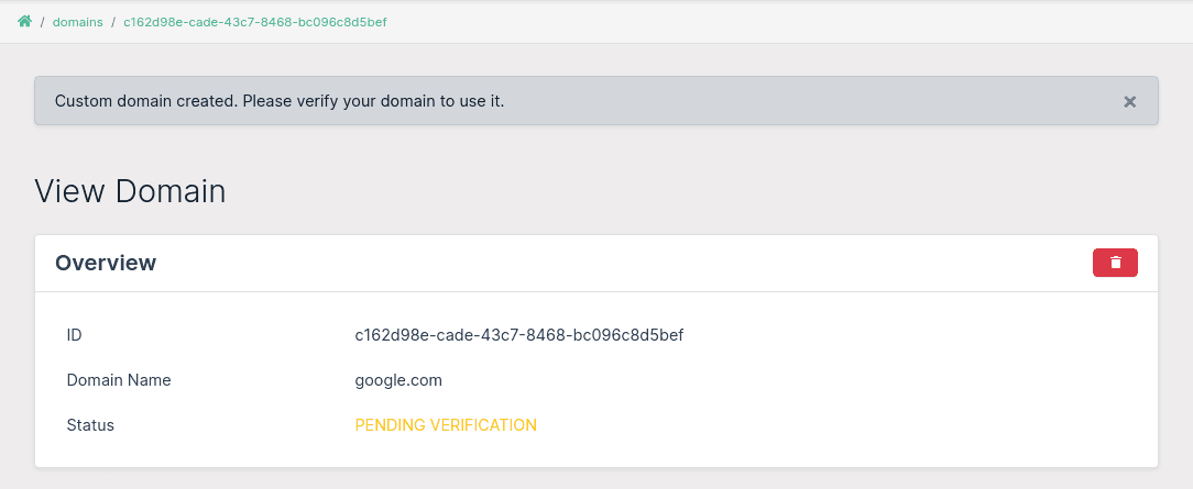 Setup custom email server domains
